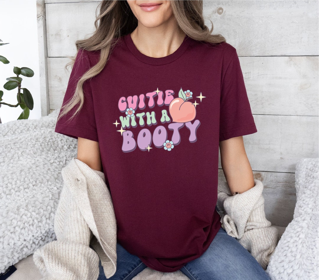Gym Shirts For Women Cutie With A Booty Shirt Women Gym Shirt Funny Gym Shirt For Women 0900