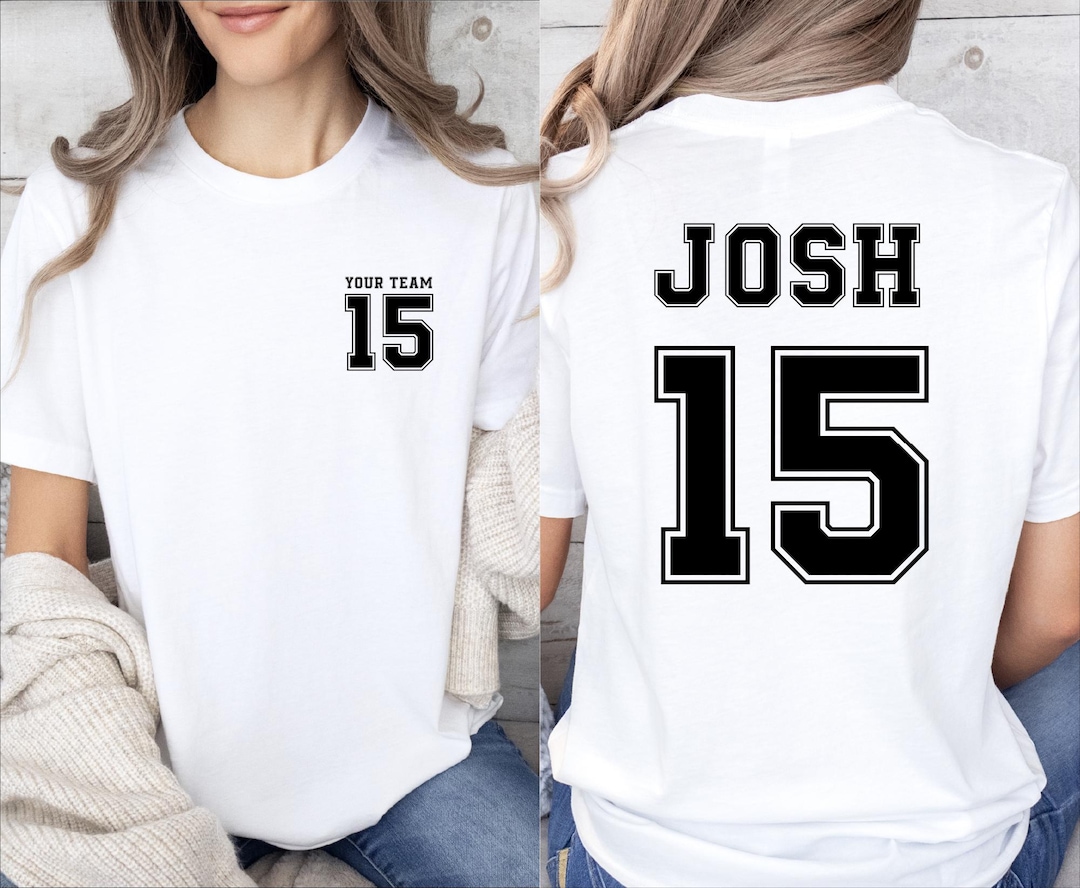 Custom Team Shirt, Front Back Name and Number Shirt, Custom Sport Shirt ...
