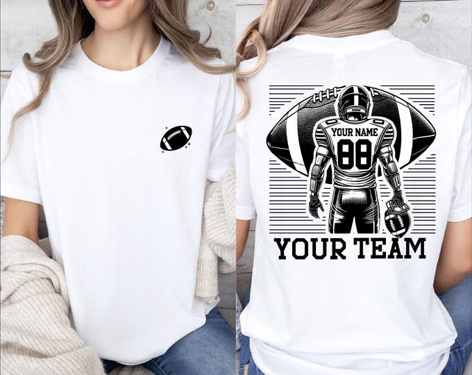 Customized Football Shirt, Custom Team Name Shirt, Your Name Football ...