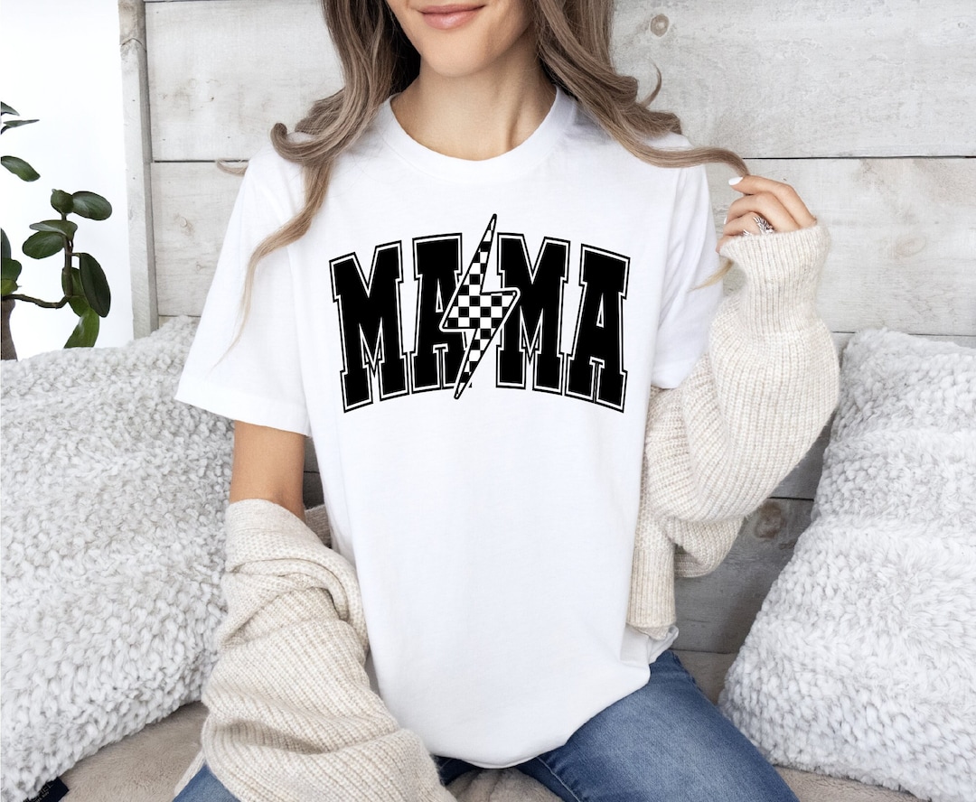 Mama Lightning Bolt Tshirt, Mama Shirt, Mama Tee, Mama Shirt Tee, Mom ...