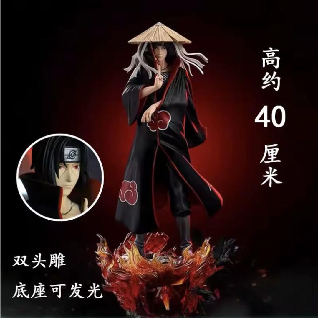 Naruto Anime Figure Uchiha Itachi Figurine 40cm PVC Action Statue Desk ...