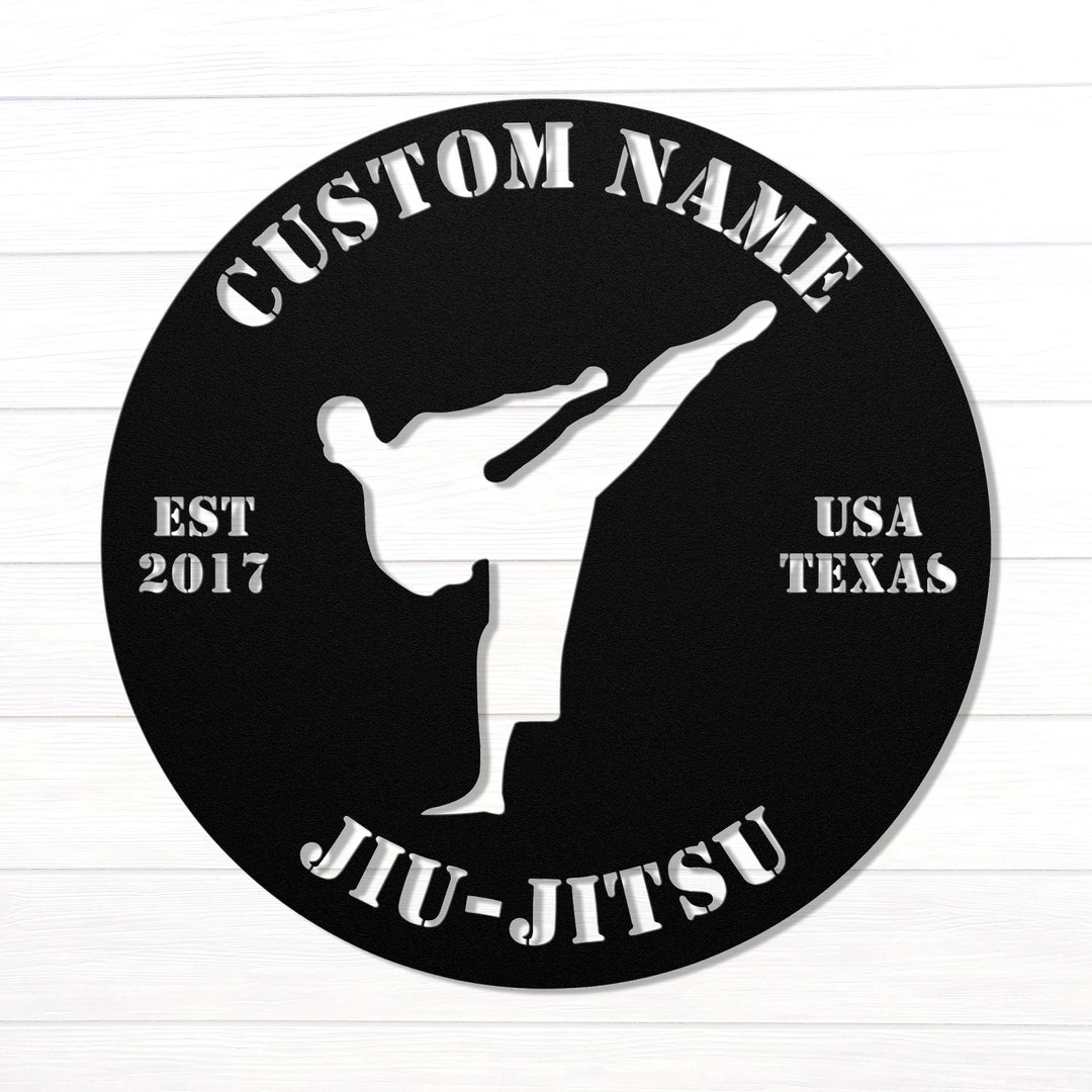 Custom Karate Metal Wall Art Personalized Jiu Jitsu Boy Metal Signs Jiu ...