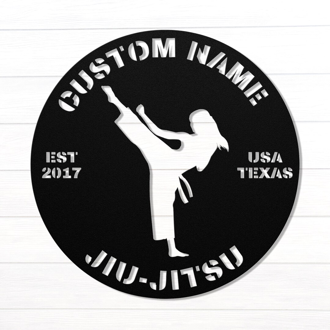 Custom Jiu Jitsu Metal Wall Art Personalized Jiu Jitsu Metal Signs ...