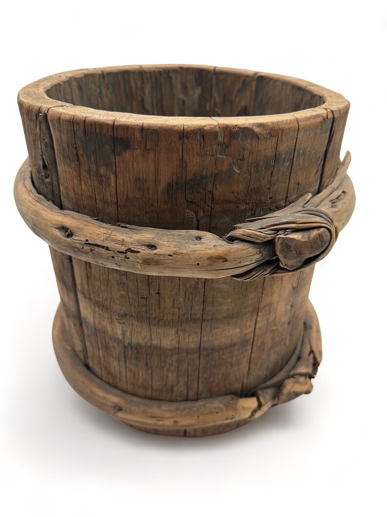 12inch Antique Chinese Wooden Milk Bucket. - Etsy