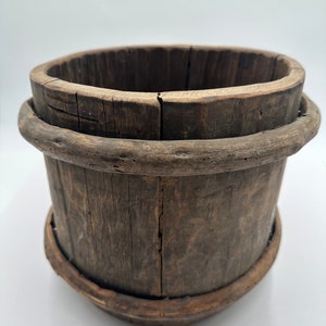 10inch Antique Chinese Wooden Milk Bucket. - Etsy