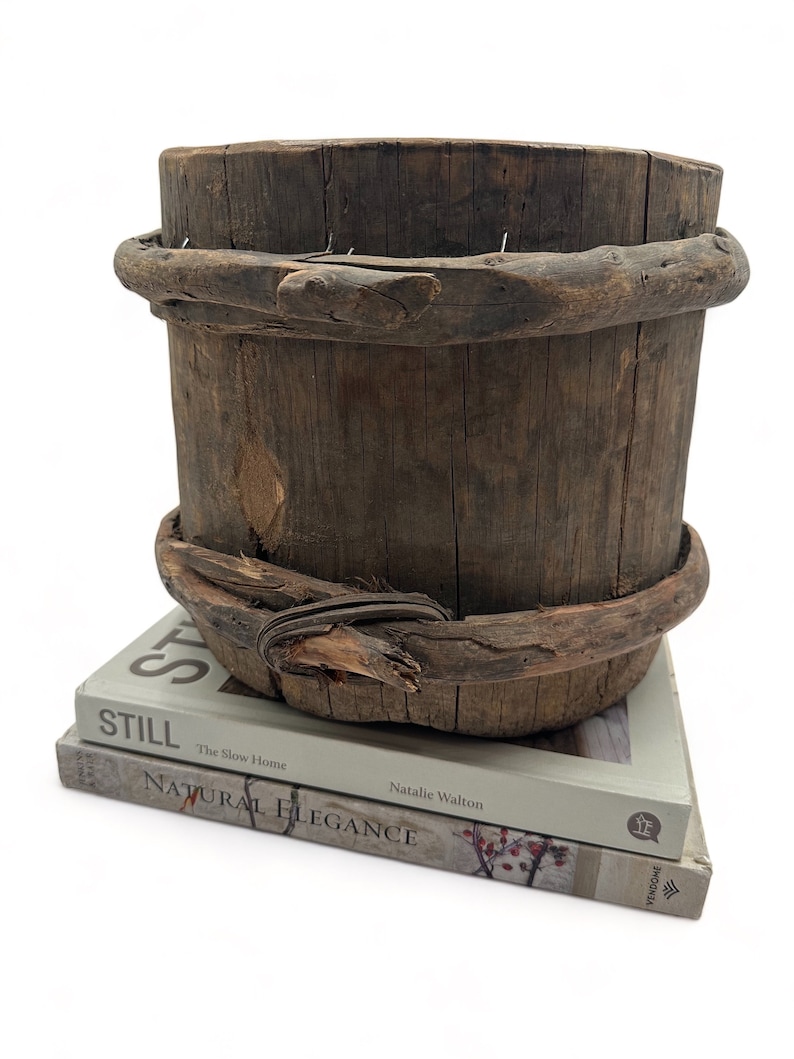 10inch Antique Chinese Wooden Milk Bucket. - Etsy