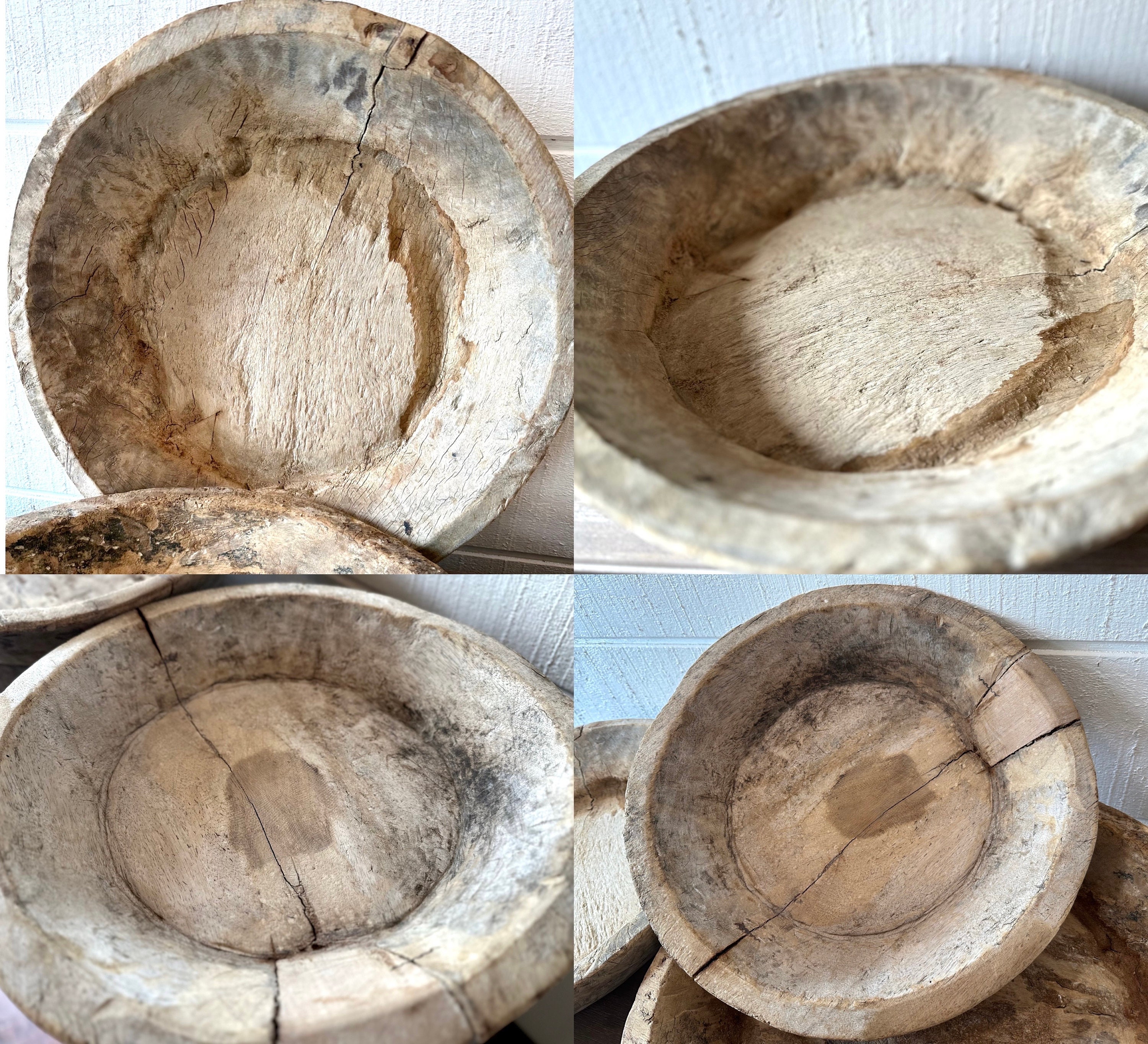 Large Vintage Teak Bowl/large Wooden Parat Bowl/wooden Bowl/rustic ...