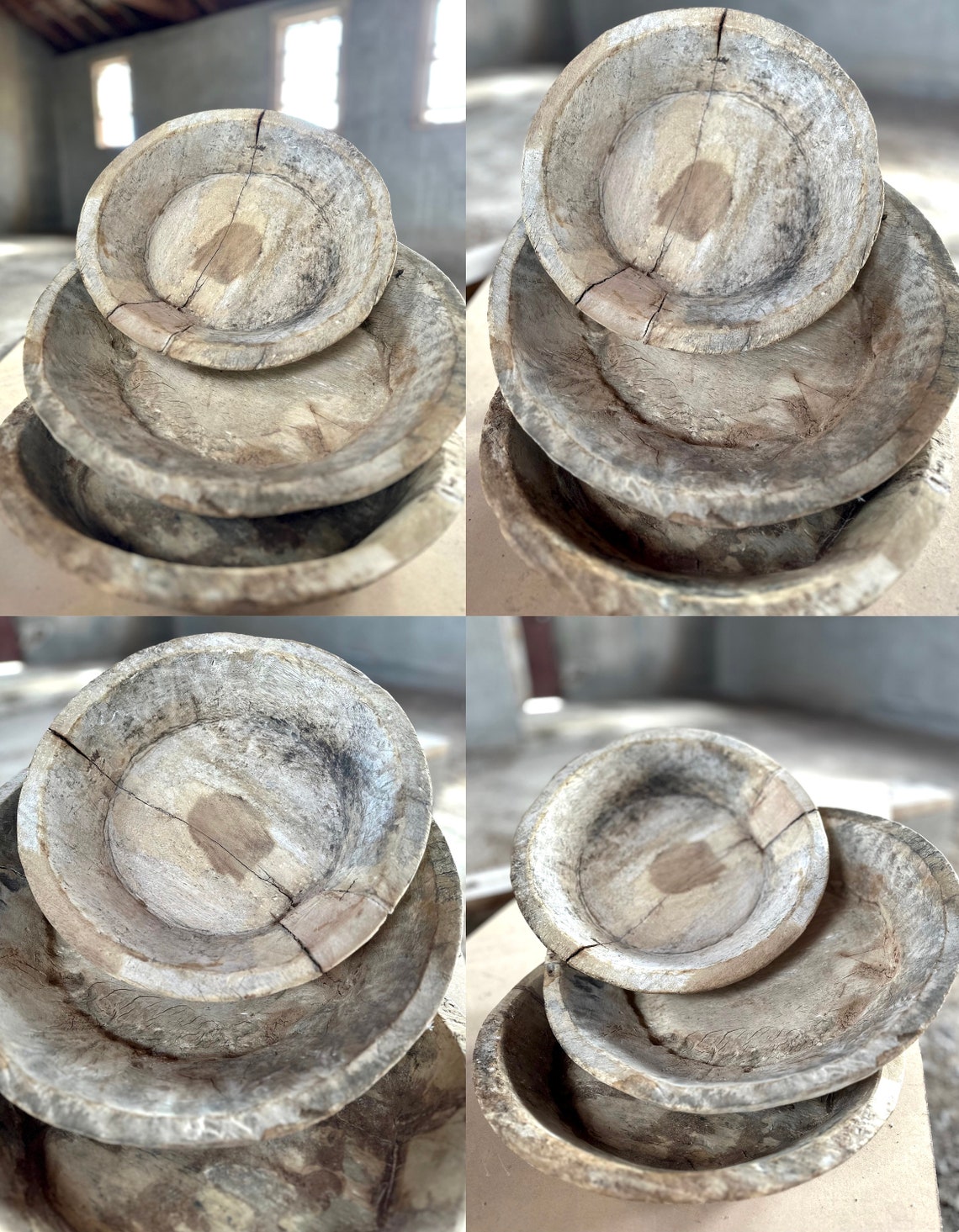 Large Vintage Teak Bowl/large Wooden Parat Bowl/wooden Bowl/rustic ...