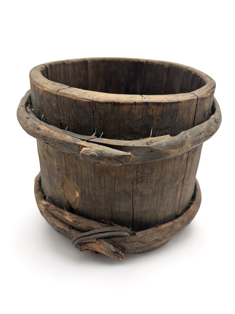 10inch Antique Chinese Wooden Milk Bucket. - Etsy
