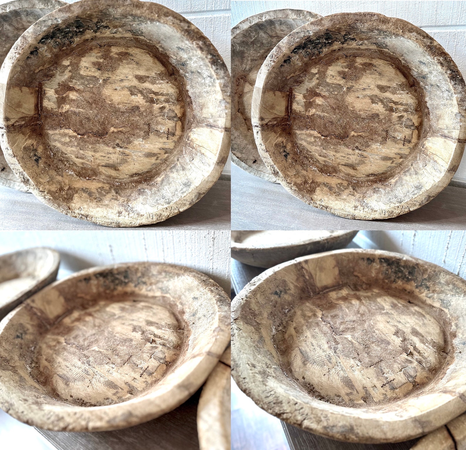 Large Vintage Teak Bowl/large Wooden Parat Bowl/wooden Bowl/rustic ...