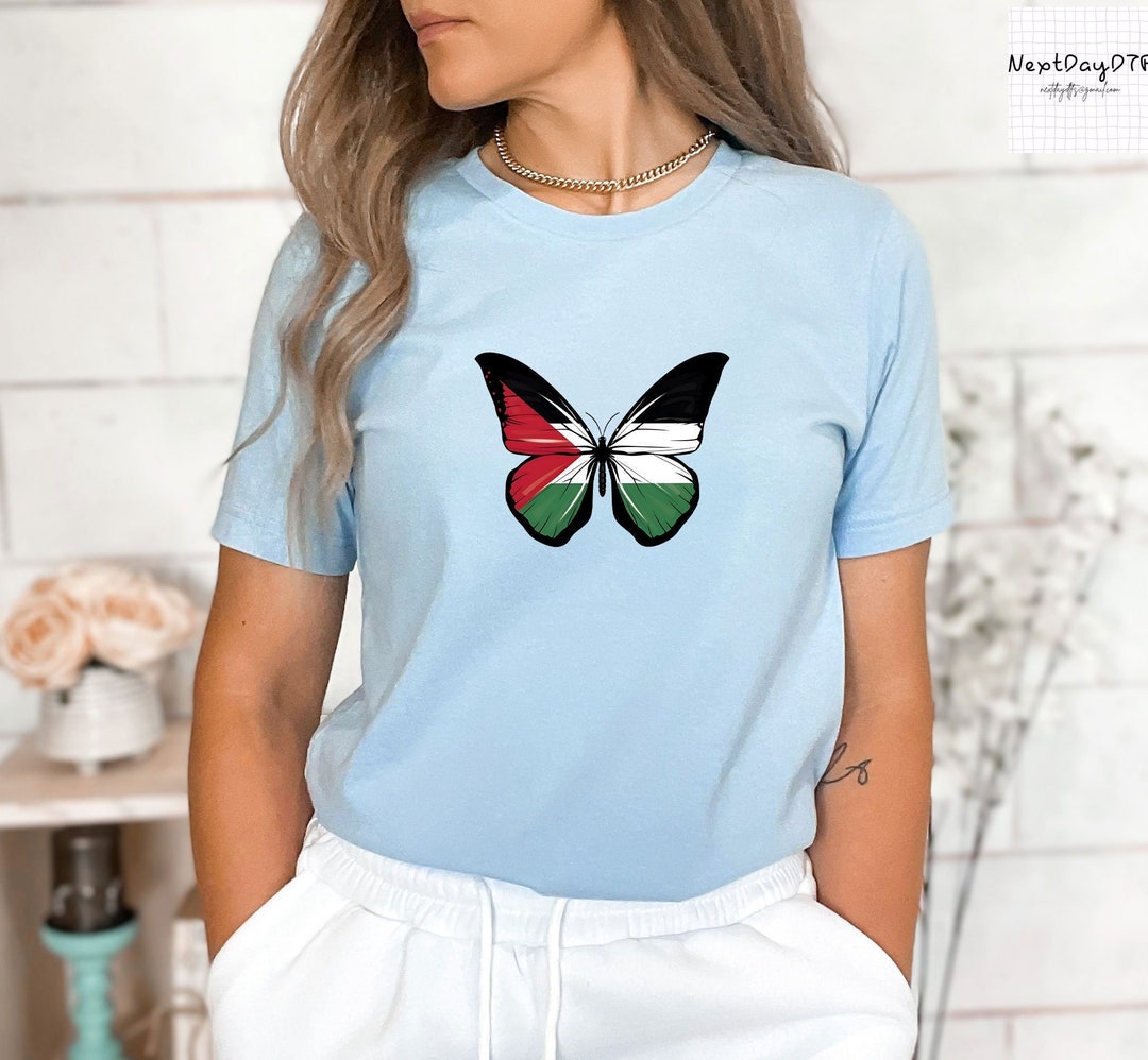 Palestine Butterfly Shirt, Stand With Palestine, Support Palestine ...