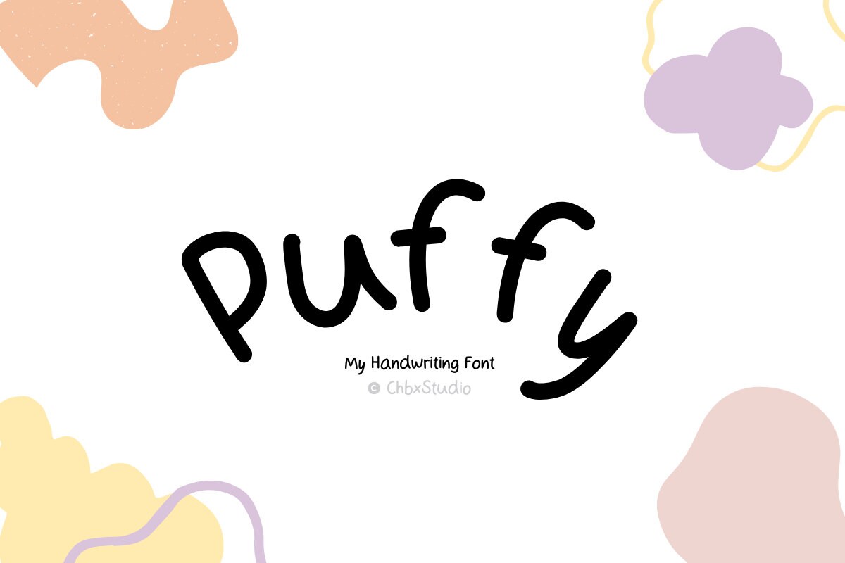 Puffy Handwriting Font, Puffy Handwritten Font, Handwriting Fonts ...