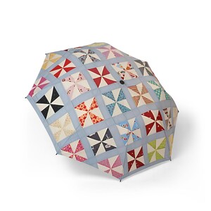 Colorful Quilt Patchwork Print Umbrella, Cute Compact Umbrella, Floral ...