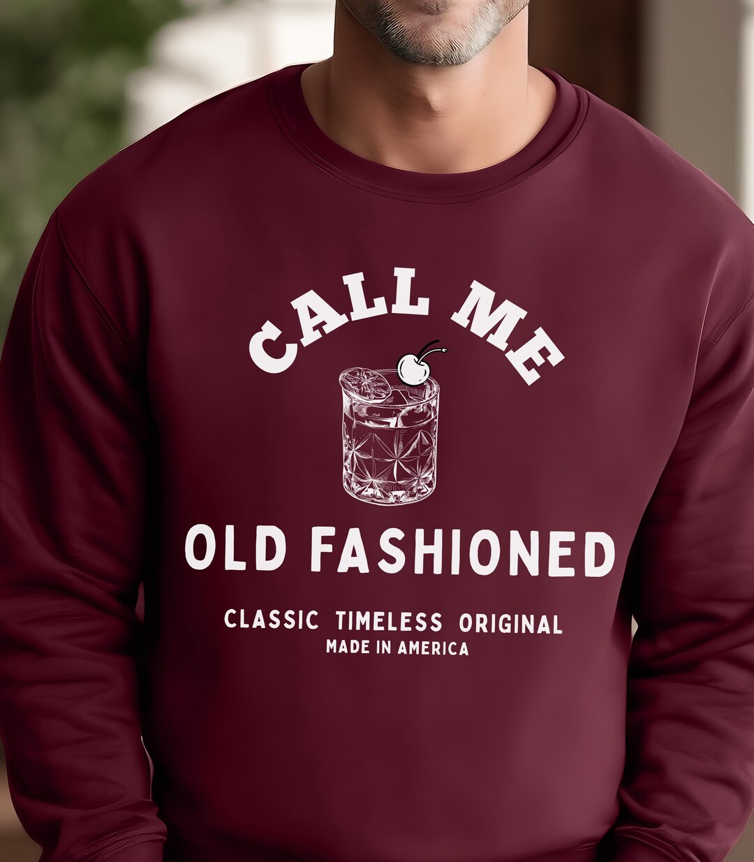 Cocktail Old Fashioned Sweatshirt | Fun Bar Apparel, Cocktail Bourbon ...
