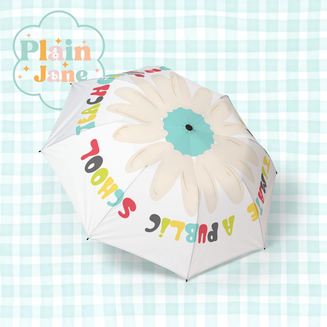 Teacher Appreciation Umbrella, Thank You Present, Rain Gear, Unique ...