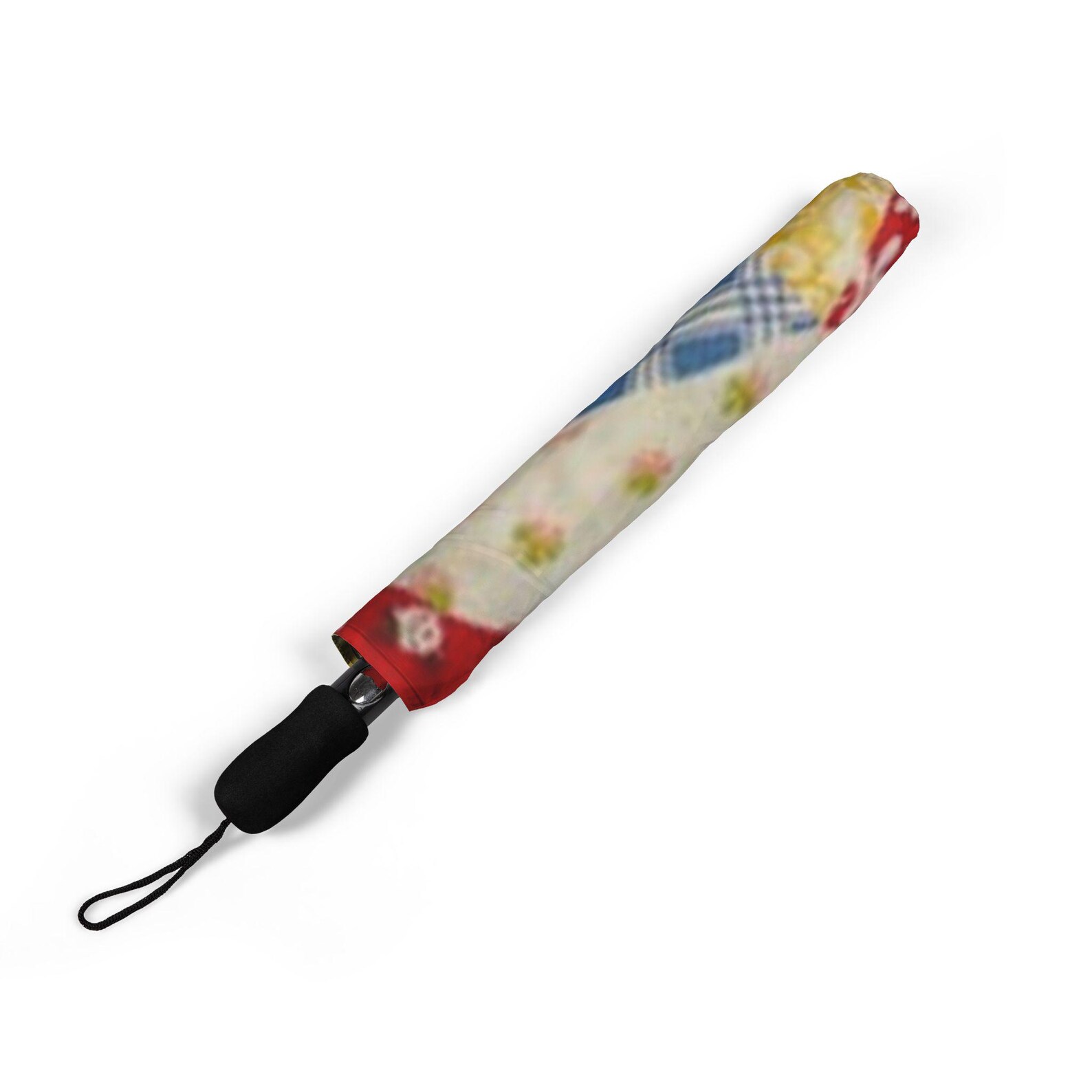 Quilt Patchwork Umbrella, Cute Compact Umbrella, Floral Travel Umbrella ...