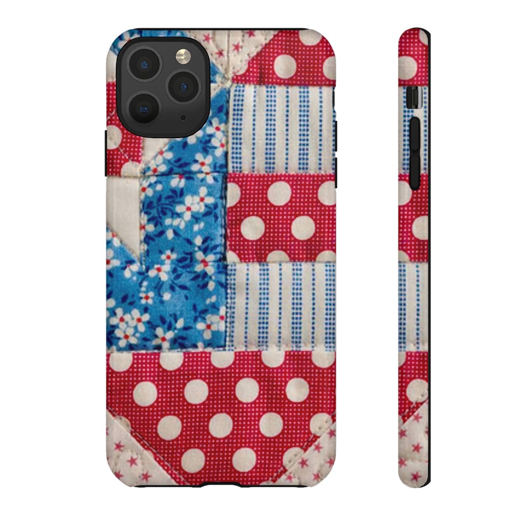 Patriotic Quilt Phone Case | Vintage Quilt Lovers | Polka Dot ...