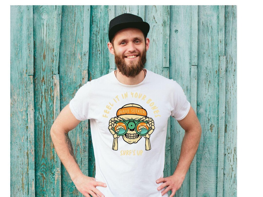 Skeleton Halloween Tee, Scary Cute Beach Bum Shirt, Feel It in Your ...
