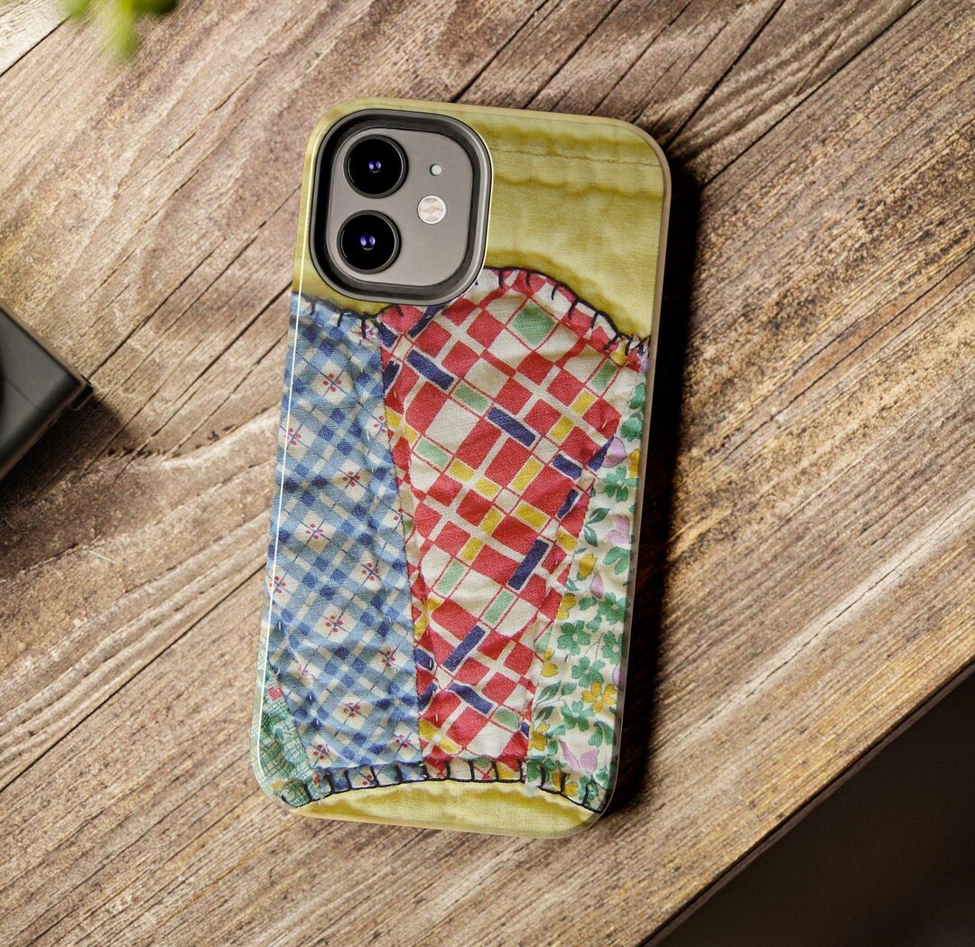 IPhone Case Vintage Quilt Lover Tough Phone Cases, Quilter Hard Case ...