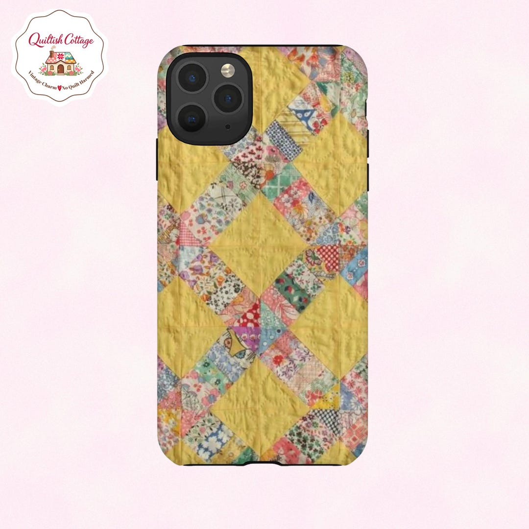 Cottagecore Phone Case, Cottagecore Patchwork iPhone Case, Vintage ...