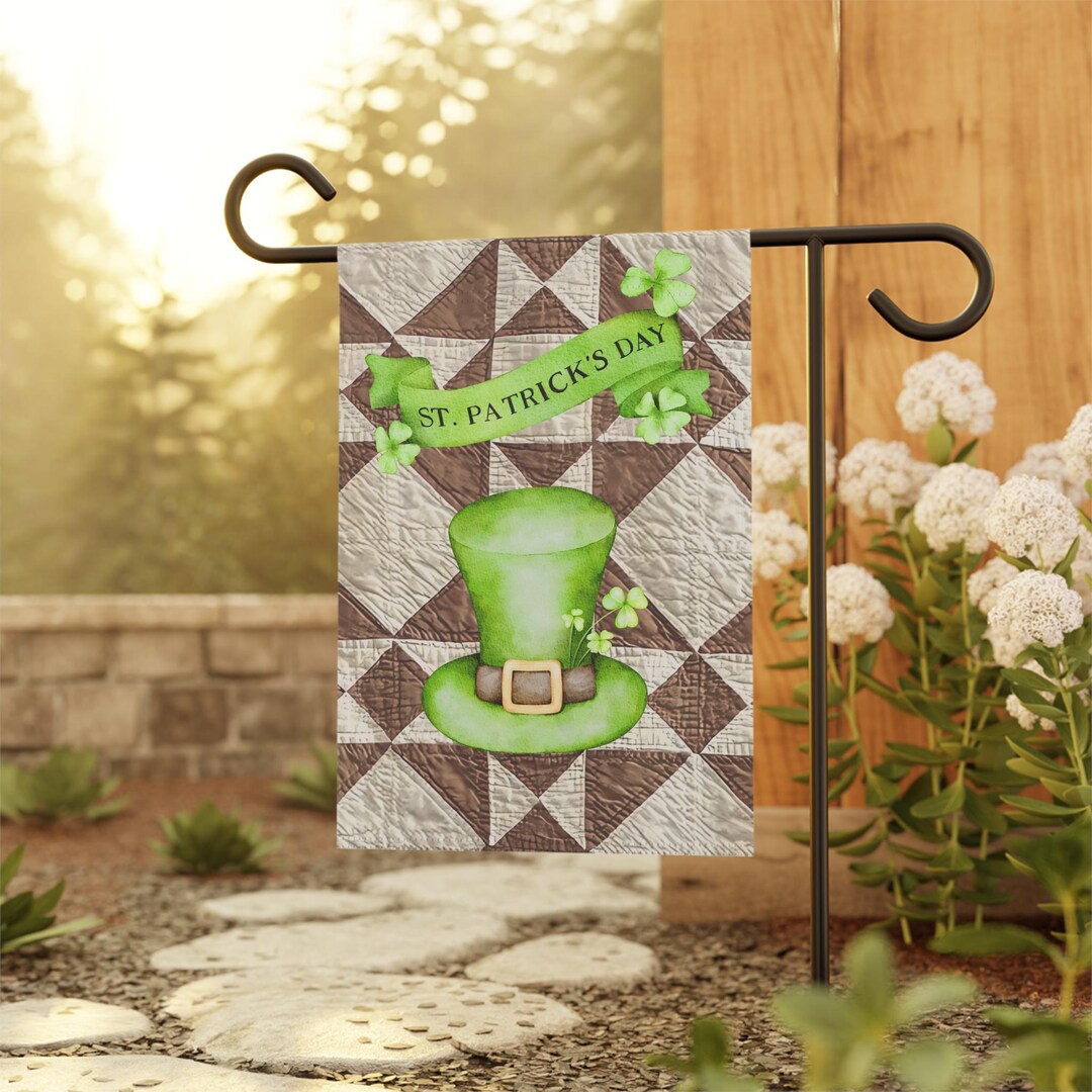 Quilted Look St. Patrick's Garden & House Banner | Patio Flag, Party ...