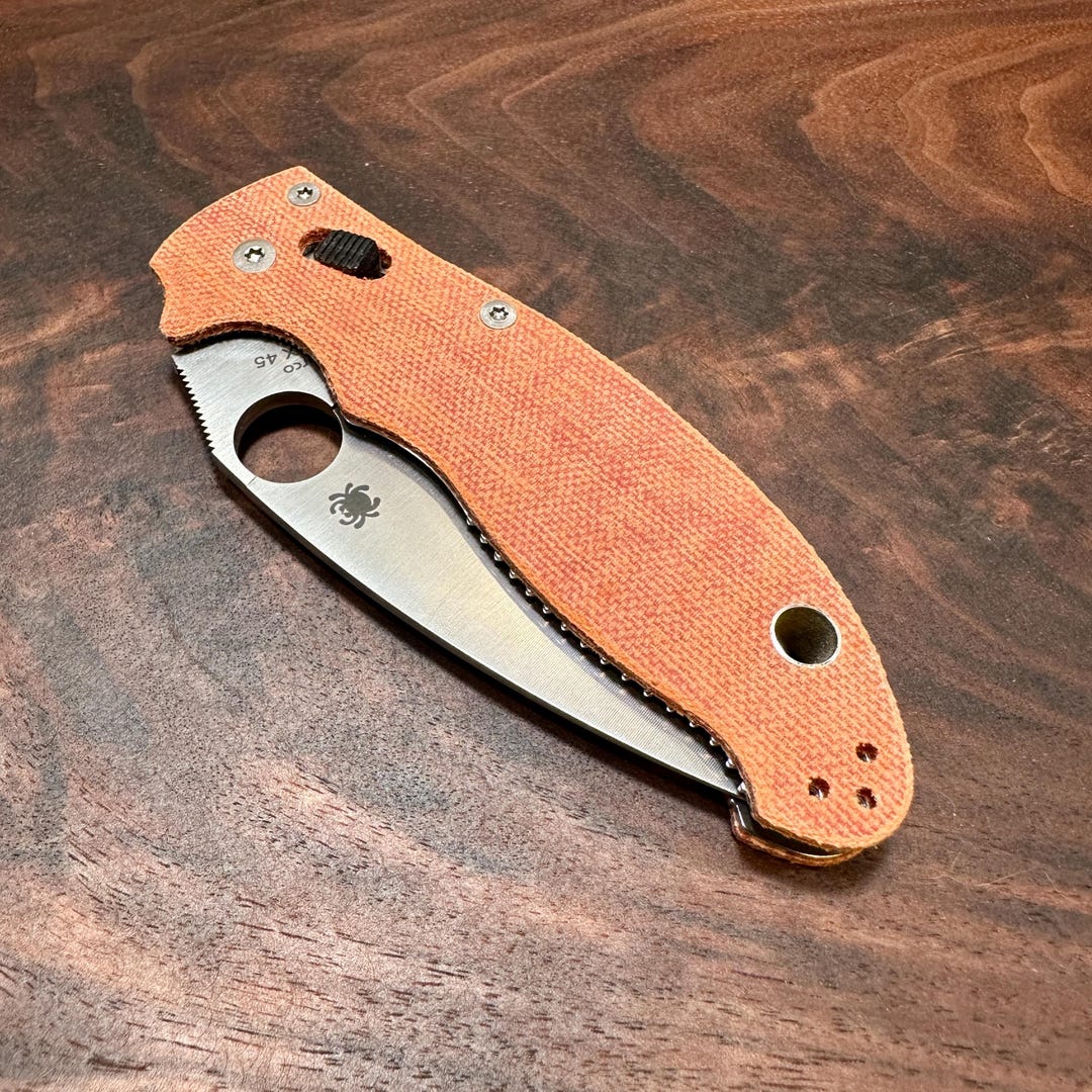 Fire Orange/red Micarta Scales for Spyderco Manix 2 - Etsy