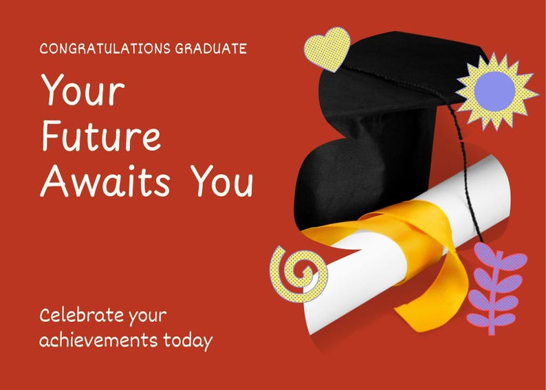 Printable - Digital Heartfelt Graduation Cards - Etsy