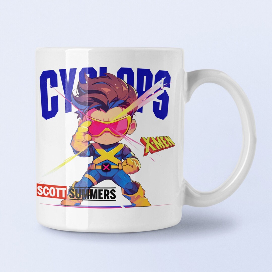 X-men Inspired Mug, Cyclops Inspired Mug, Vintage Mug, Retro Mug ...