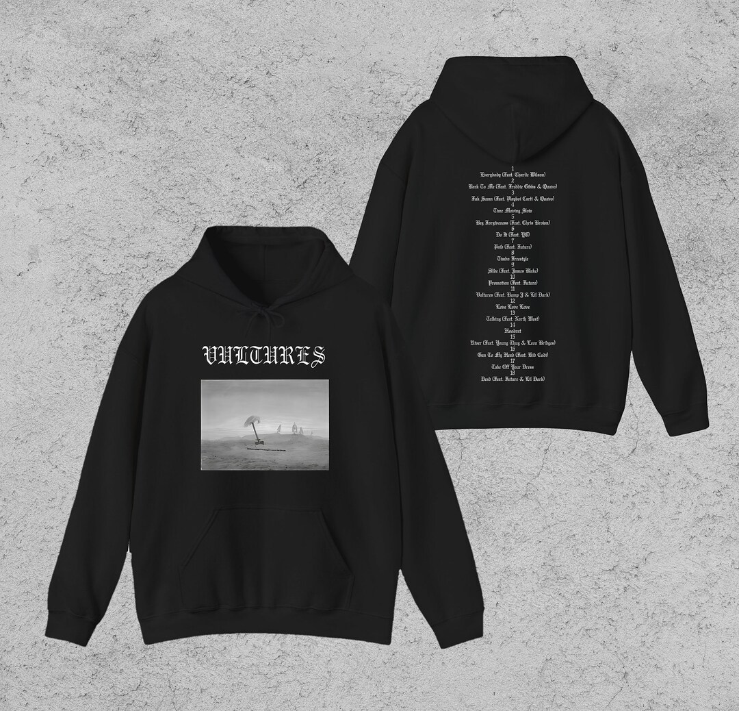 Kanye West Vultures Album Cover and Tracklist Hoodie Kanye West Hoodie ...