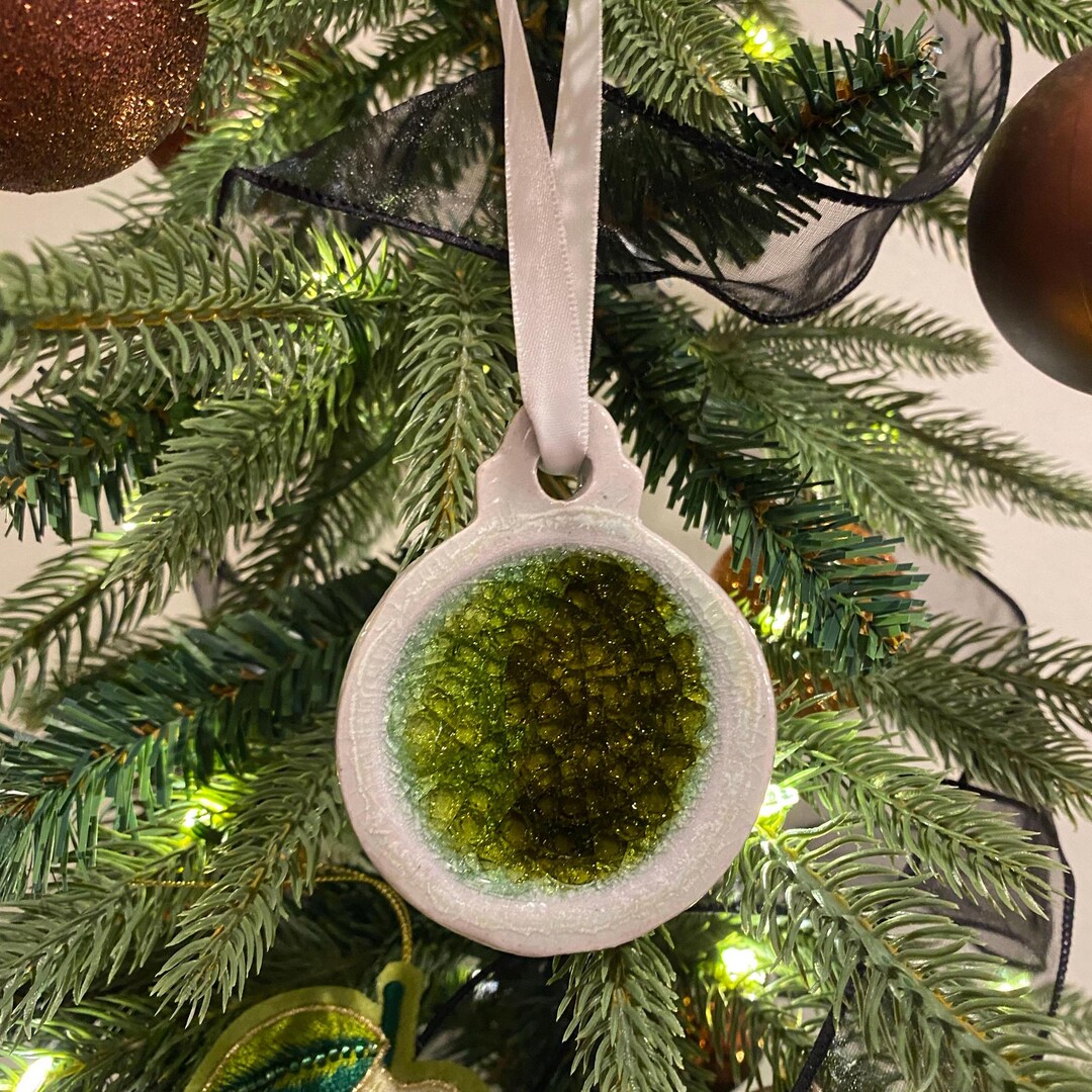 Handmade Green Glass Ornament - Etsy