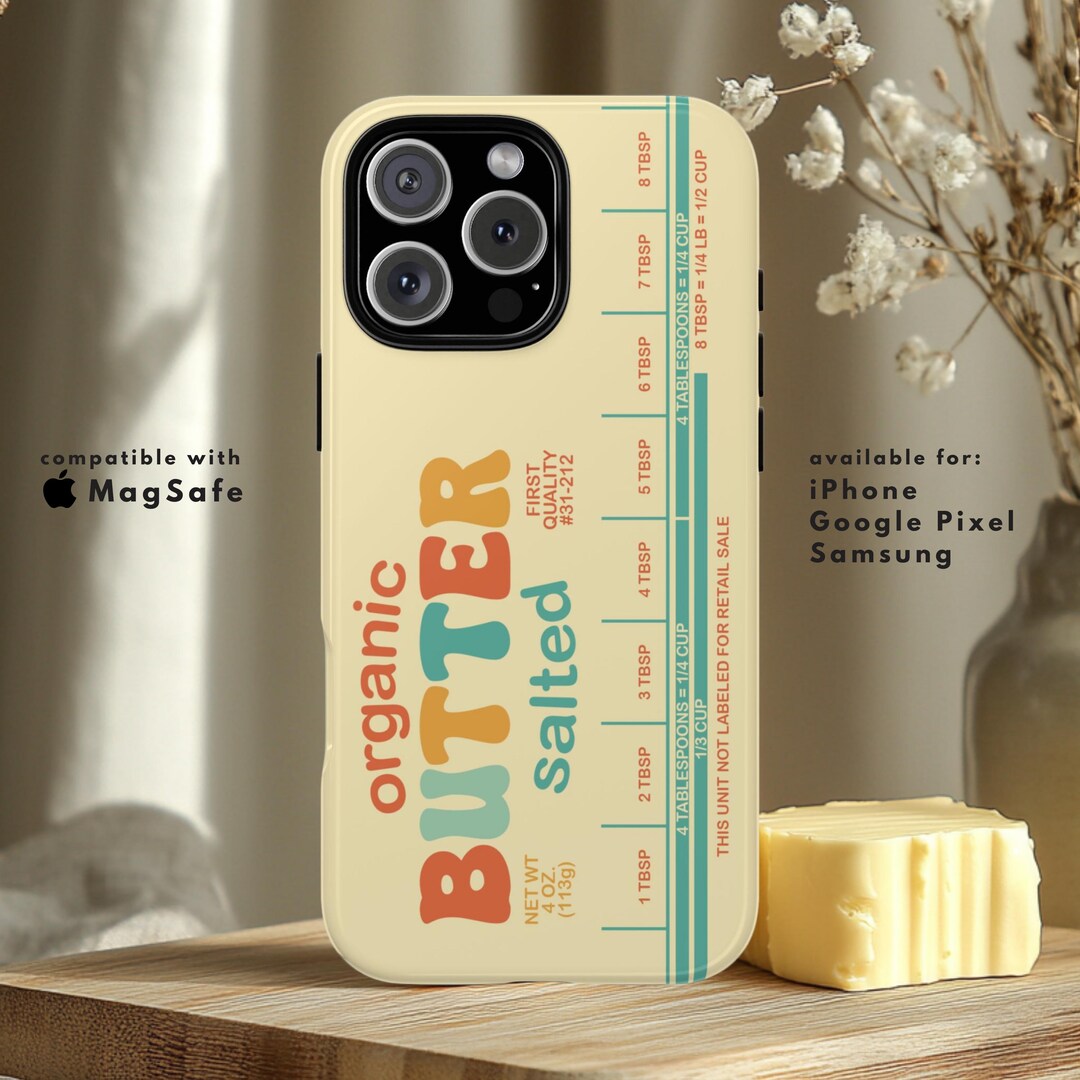 Salted Butter Phone Case Magsafe | Stick of Butter Vintage Design ...