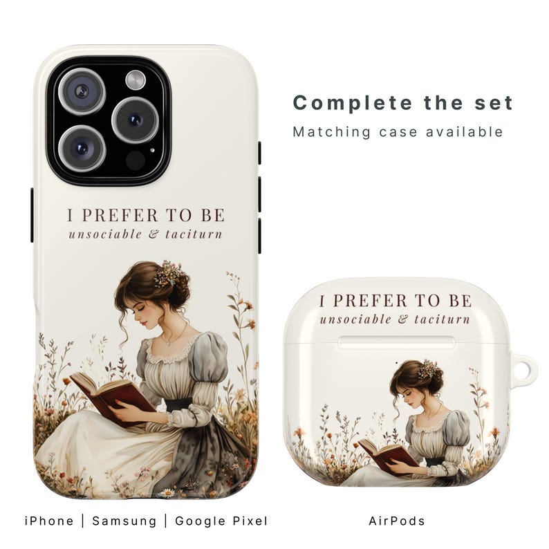 Jane Austen Phone Case Magsafe | Pride and Prejudice Quote Cover ...
