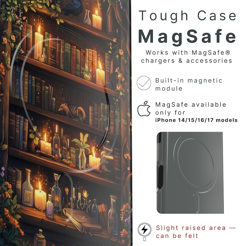 Bookshelf Phone Case Magsafe | Book Lover Cover | iPhone 17, Google ...