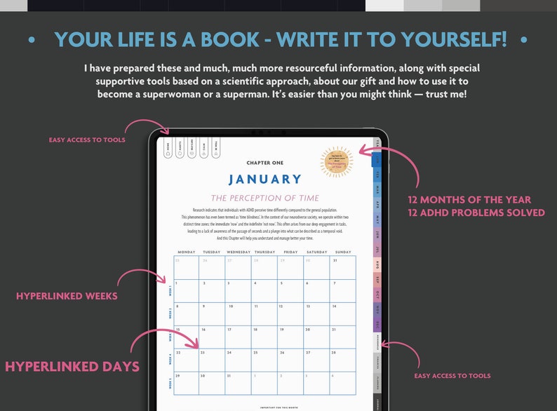 2024 ADHD Digital Planner by an Adhder | Compatible With iPad ...