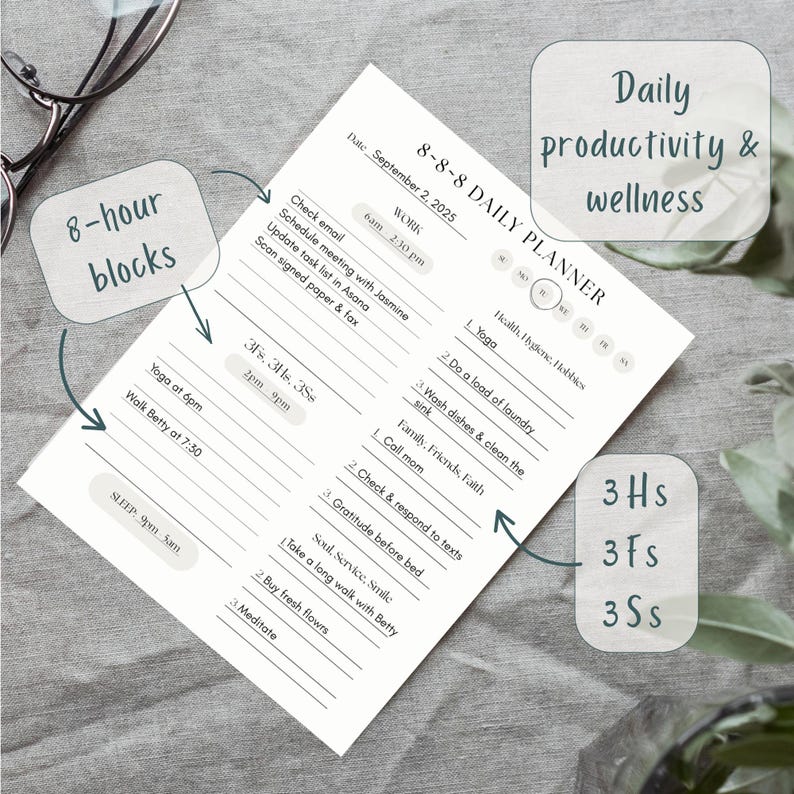 Editable Daily Time Blocking Planner Canva Template, Digital ...