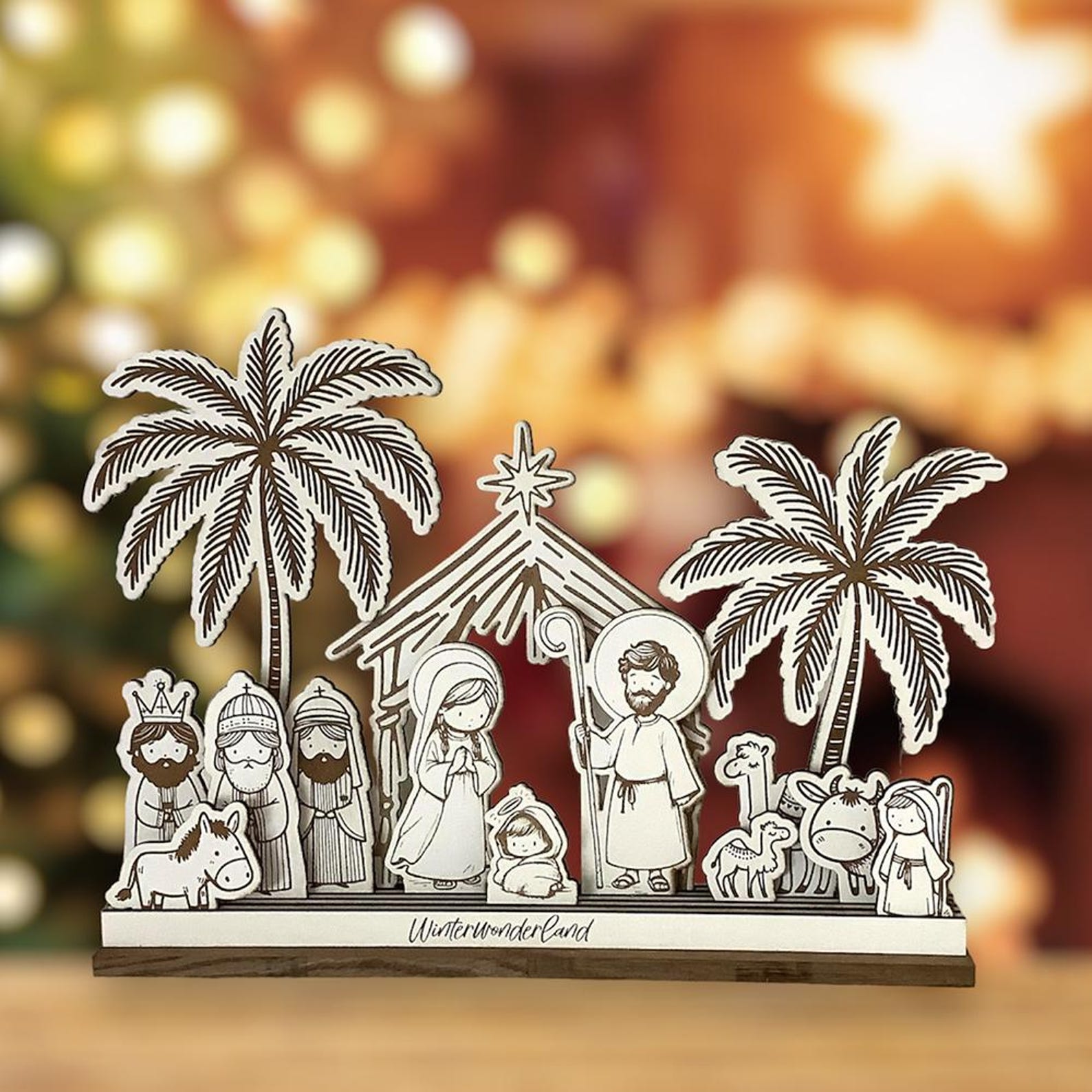 Nativity Scene Part 1 Variant B - SVG - Nativity Scene - Nativity Play ...