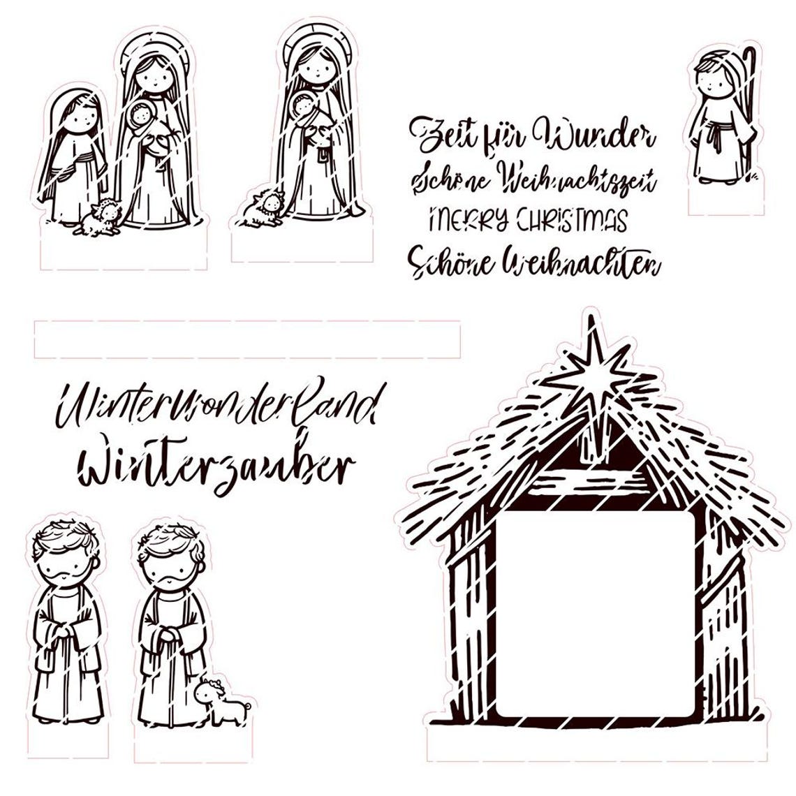 Nativity Scene Part 1 SVG - Nativity Scene - Blocks - Light Shadow Game ...