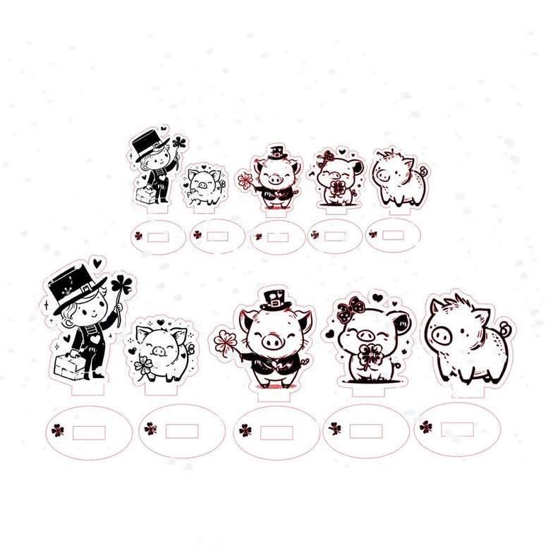 Glücksbringer Steckfiguren Laserdatei Laser Schornsteinfeger Rauchfangkehrer Schweinchen ...