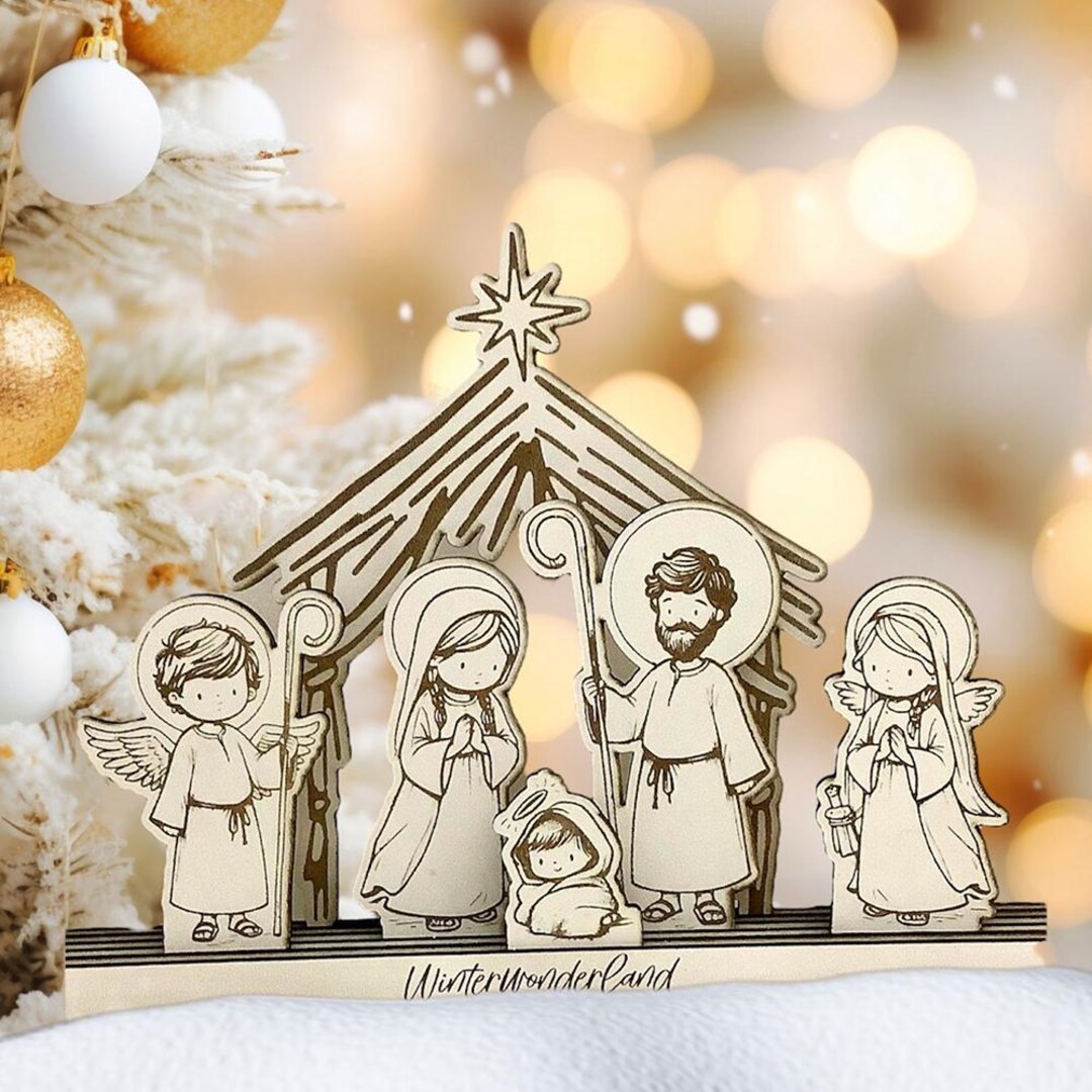 Nativity Scene Part 1 Variant B - SVG - Nativity Scene - Nativity Play ...