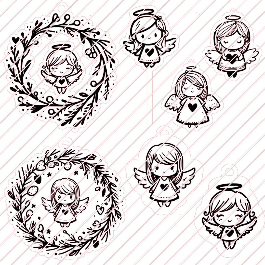 Angel Laser File Plotter File SVG Angel - Etsy