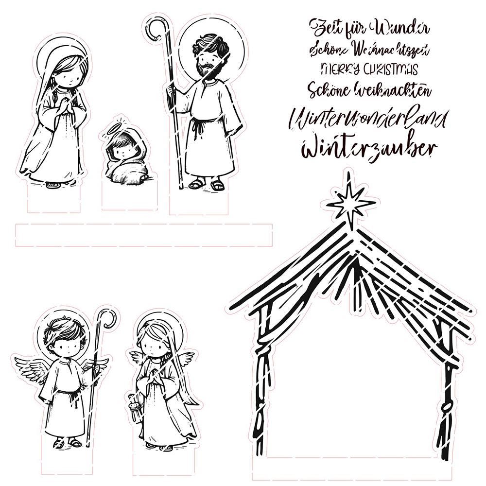 Nativity Scene Part 1 Variant B - SVG - Nativity Scene - Nativity Play ...