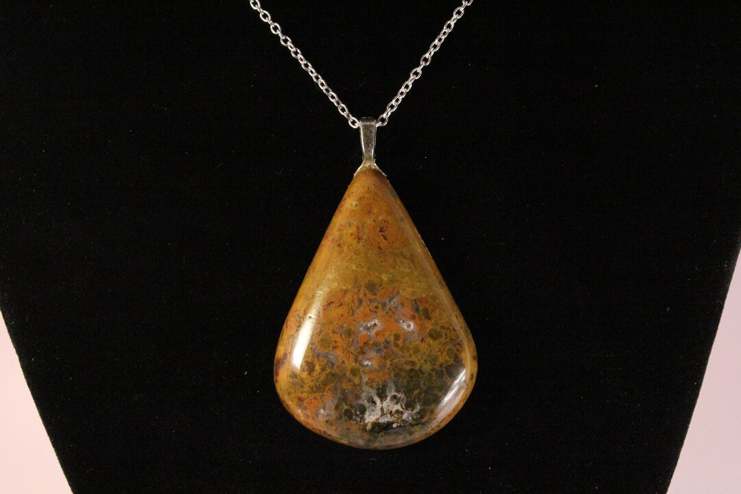 Utah Jasper Pendant Necklace - Etsy
