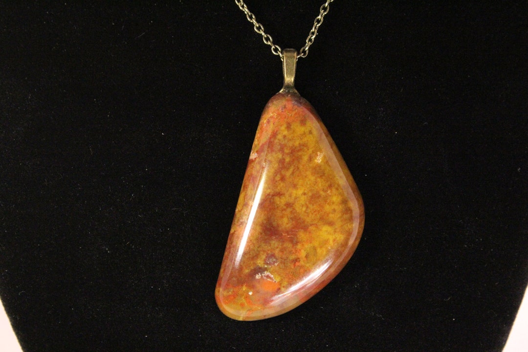 Utah Jasper Pendant Necklace - Etsy