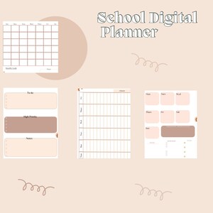 School Digital Planner - Etsy