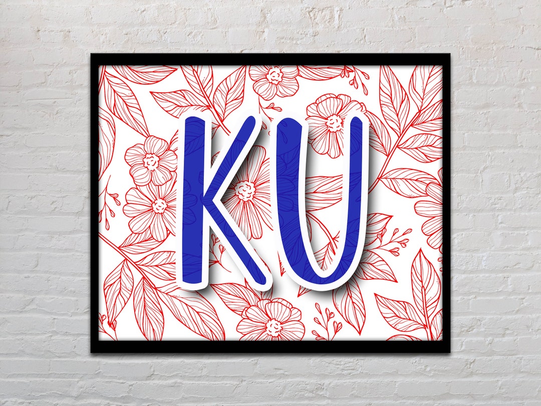 Kansas Digital Prints | Printable Wall Decor | Floral KU - Etsy