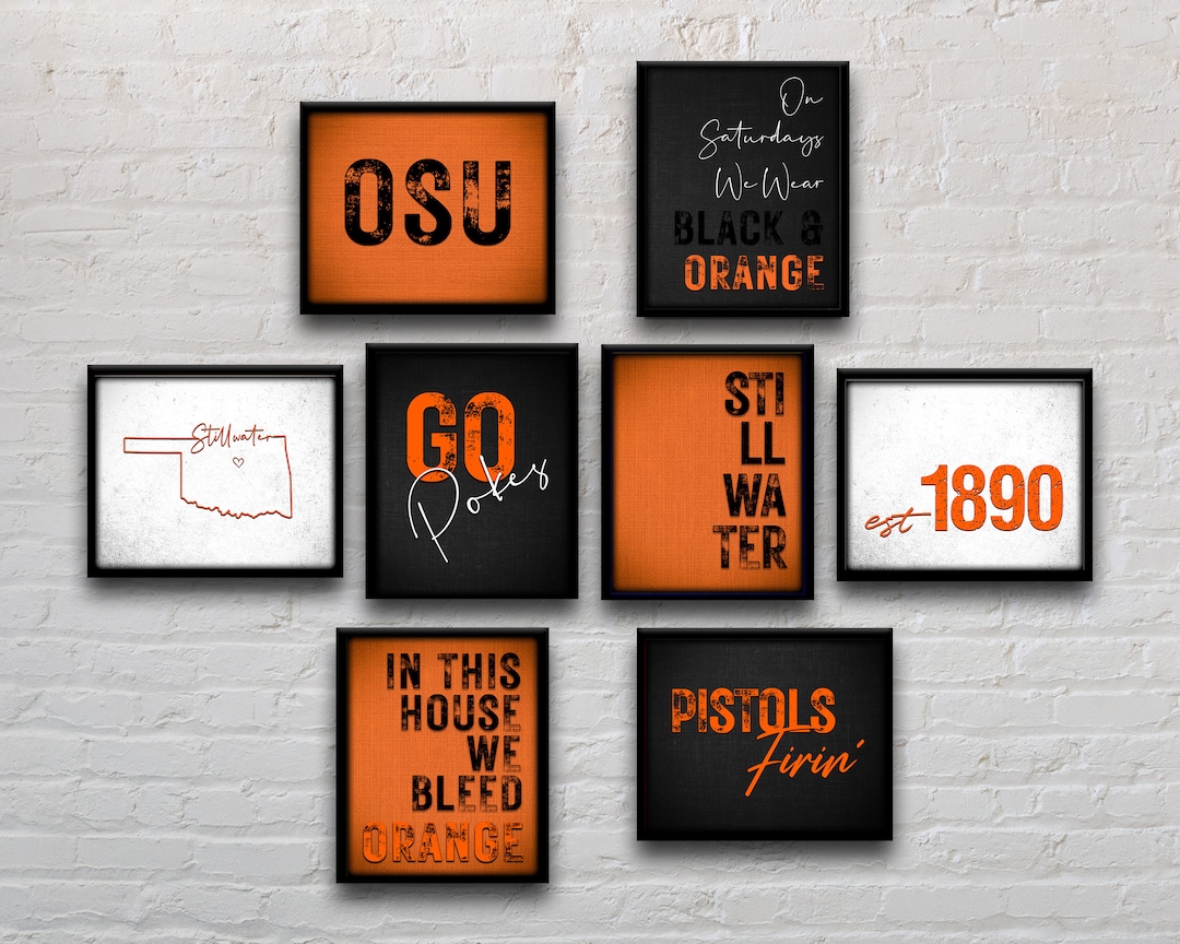 Oklahoma State Digital Prints Set of 8 Printable Wall Decor - Etsy