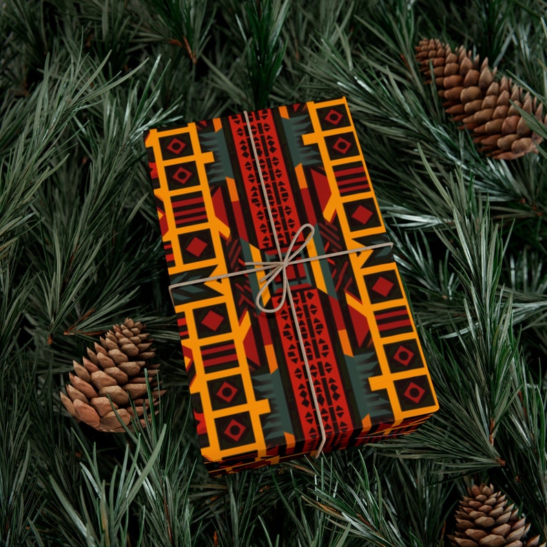 Luxurious Kente Inspired Print Wrapping Paper - African Gift Wrap - Etsy