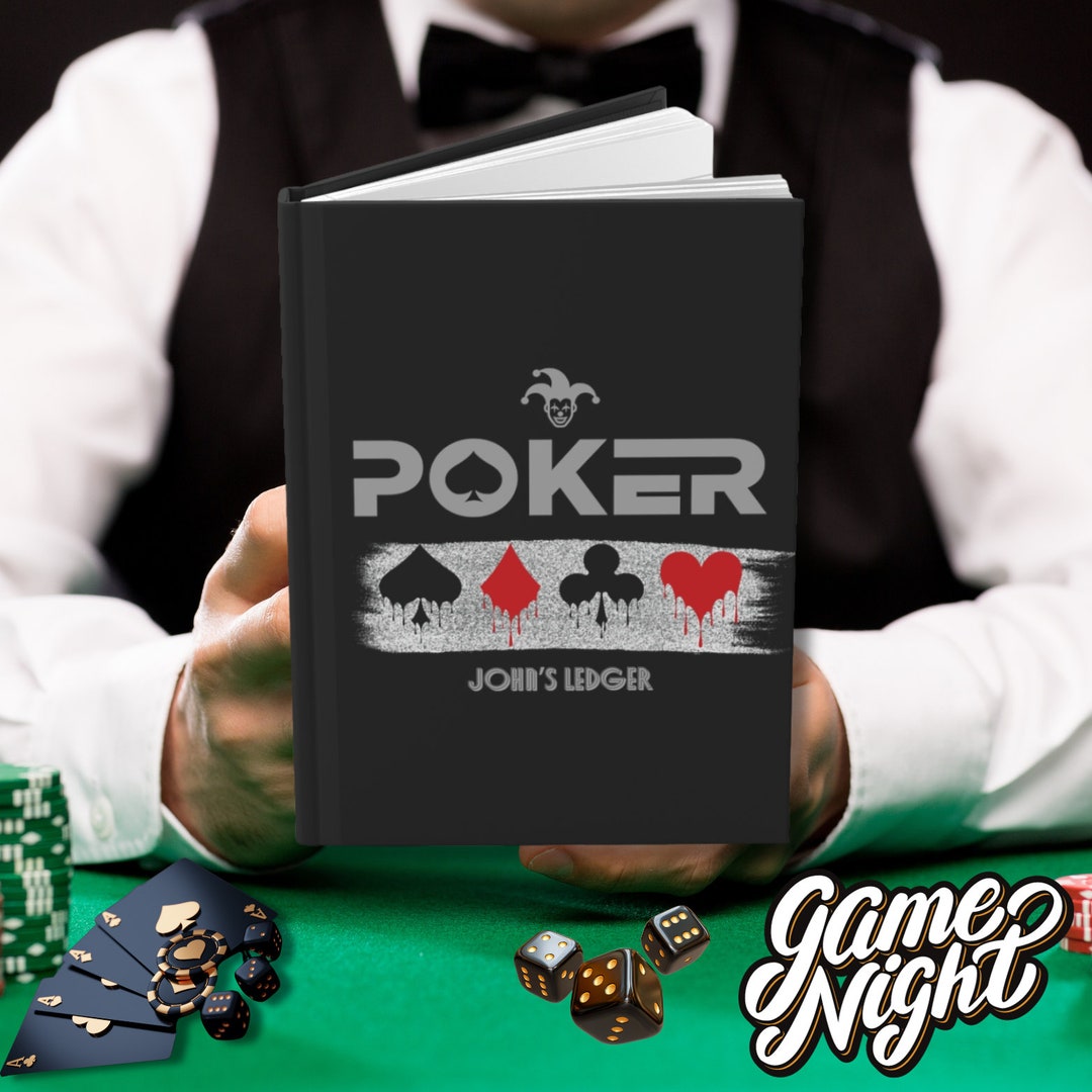 Poker Ledger Custom Journal Hardcover Matte Green Diary Gift for Friend ...
