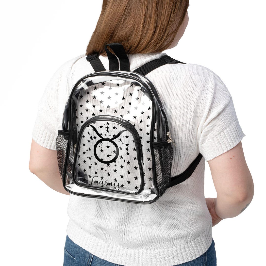 Zodiac Taurus Clear Stadium Backpack: Water-resistant Festival Tote - Etsy