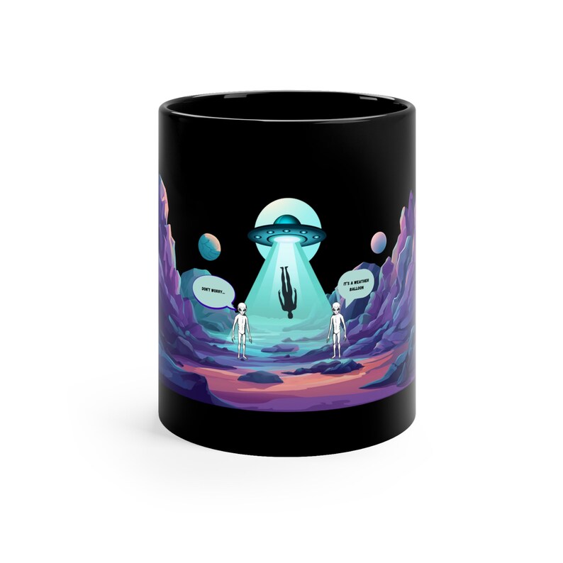 ALIEN Celestial Coffee Mug Extraterrestrial Space Galaxy Humorous Tea ...